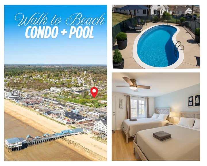 Modern 1 Br Beach Suite • Kitchen & Pool (Unit 1) - Old Orchard Beach