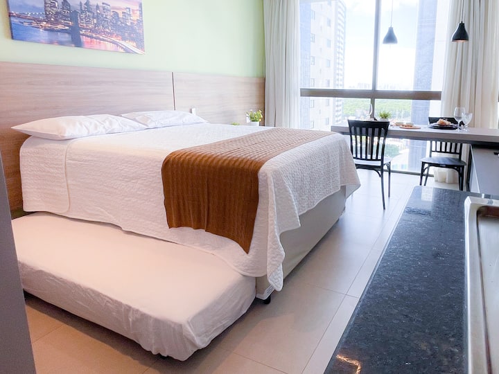 Flat Rooftop 470 · Piscina, Coworking · Boa Viagem - Recife