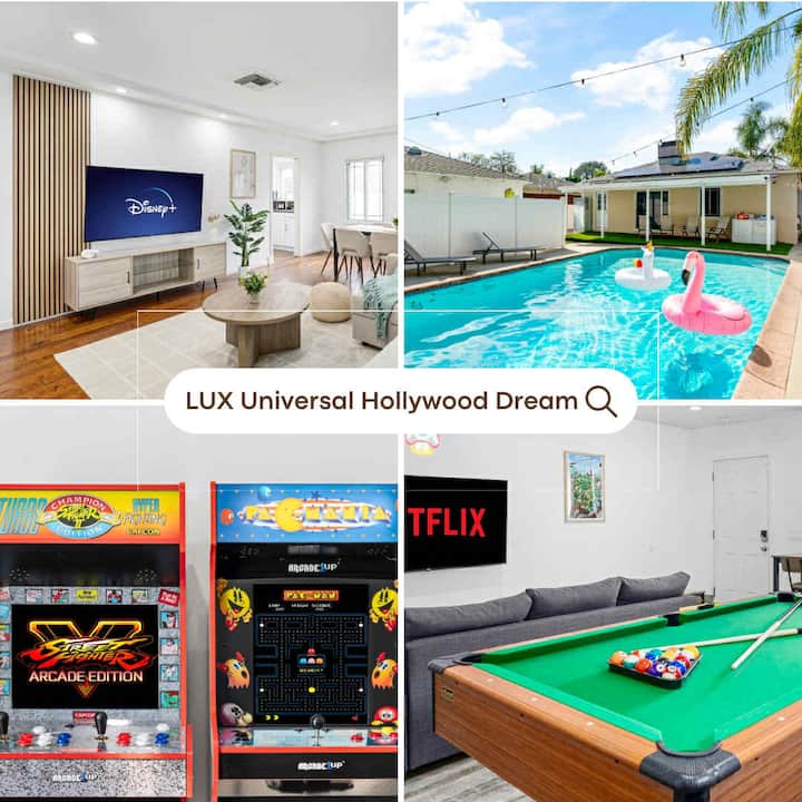 Lux Pool + Game Room | Hollywood/universal Getaway - Burbank, CA
