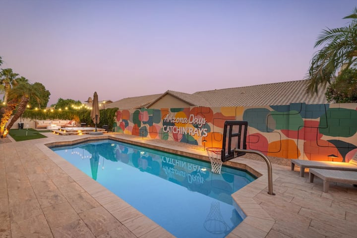 New! Pool•minigolf•games•firepit•bar•familyfun - Arizona