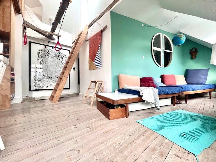 Rooftop App. In Cozy Nørrebro Area - Copenhaguen