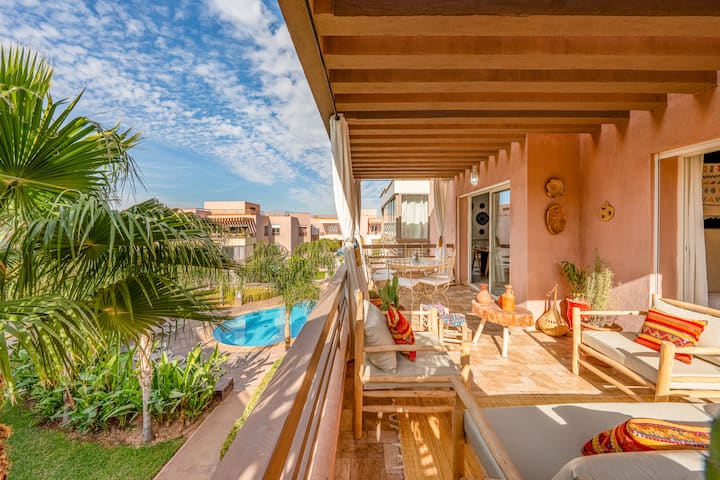 Chic Home Avec Piscine Et Grande Terrasse Privée - Marrakesh