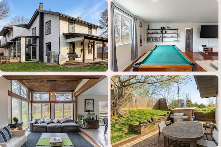 ‼️Modern 5br Home W/ Mtn Views, Bbq & Pool Table - Asheville, NC