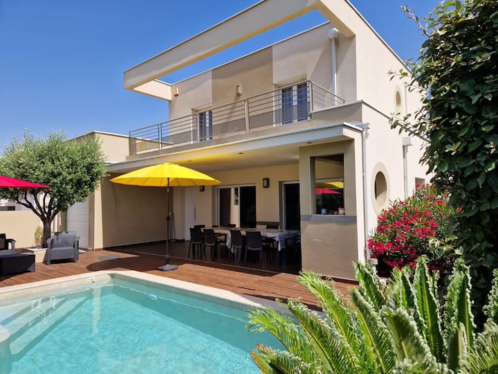 Villa Olivia 10 Pers , Piscine Chauffée , Jacuzzi - Agde