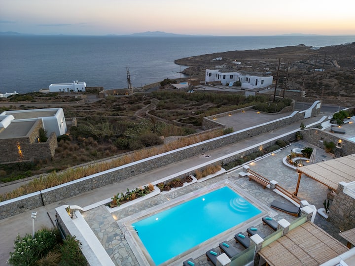Mando 2 Pool Villa W Sea Views - Five Bedrooms - Mykonos