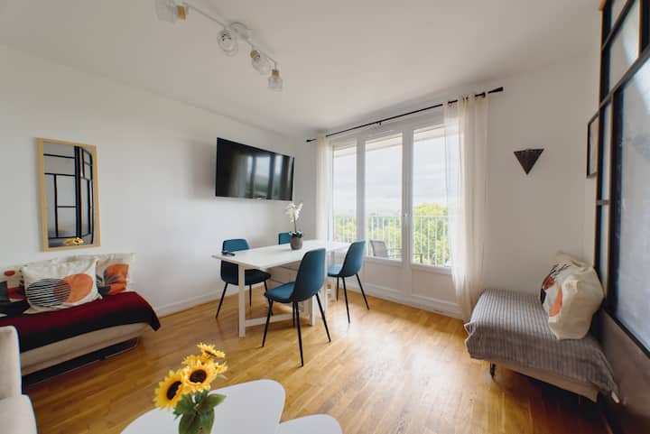 Appartement Vue Seine - 9 Personnes Et Parking - Clichy