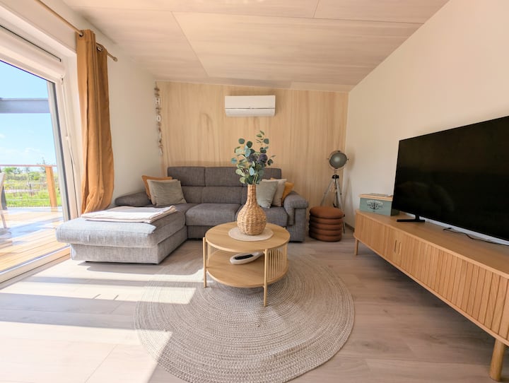Cottage Neuf : Vue Mer, Accès Plage 150m & Piscine - Damgan