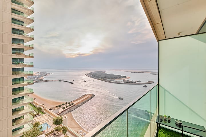 Miami Vibes 1br W/private Beach, Sea Sun Set, Palm - Dubai Marina