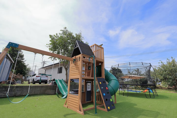 Dino Base|playground, Trampoline, Bbq&tent, 4+cars - 구마모토시