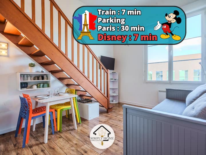 Alpha– Disney 6min/ Gare 3min/ Paris 30min/parking - Montévrain