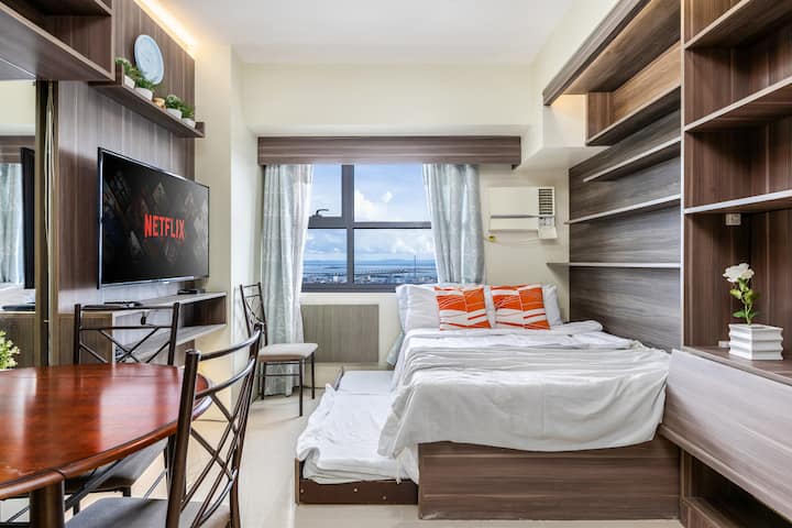 Seaview Studio Cebu City—pool, Wifi&netflix|washer - Cebu