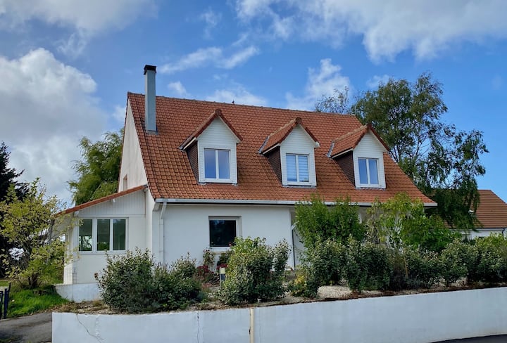 Villa Spacieuse Avec Grand Jardin Et Vue Campagne - Wissant