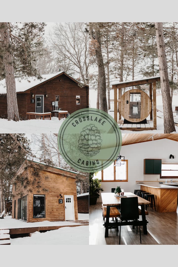 2 Cabins Sleeps 10 Sauna Fire Pit - Crosslake, MN