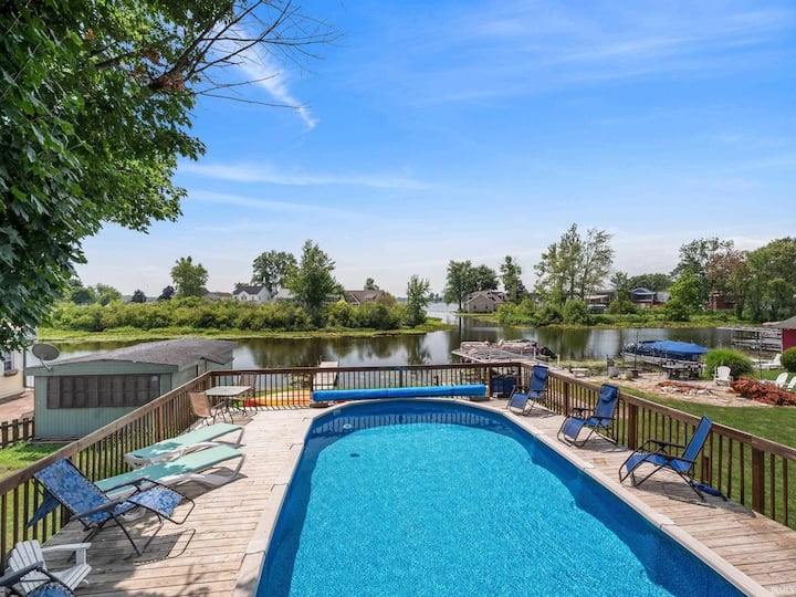 Lake Wawasee Retreat: Private Pool, Hot Tub & Pier - Syracuse Beach