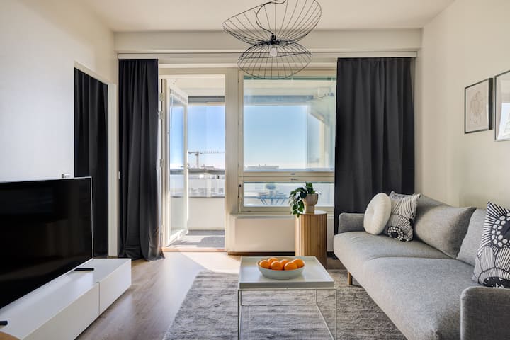 Stylish 1br Apartment With Gym & Spacious Balcony - Helsinki