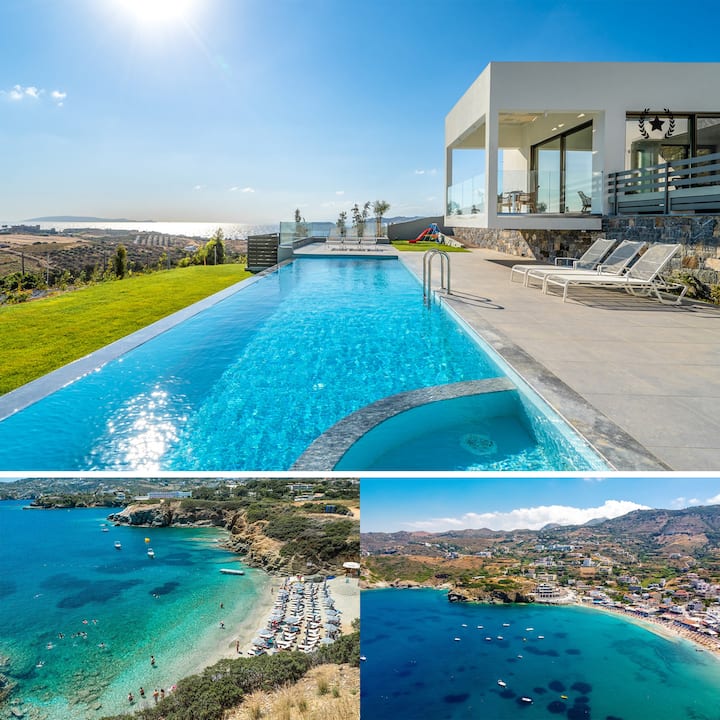 3' To Beach / Luxury Villa With Private Pool - Crète