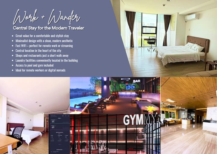 Central Studio Near It Prk|pool&gym|fast Wifi+desk - Cebu