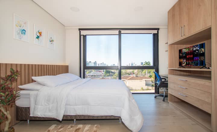 Modern Studio Near Malls | Gym & Rooftop Pool - Assunção