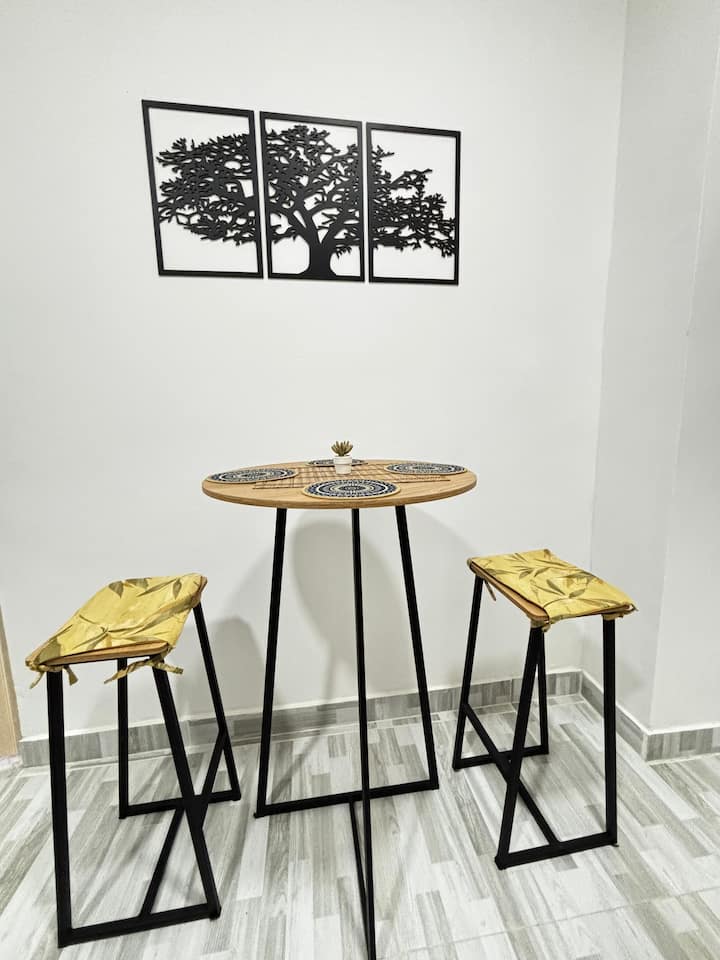 Apt Con Aire, Cama Doble Y Escritorio En Mamatoco - コロンビー サンタ・マルタ