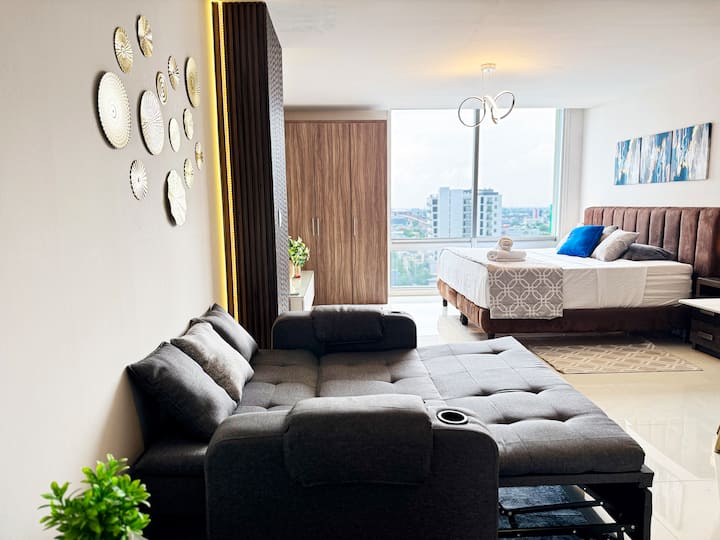 Comfortable Loft En Paseo Santa Lucía Con Parking - Monterrey