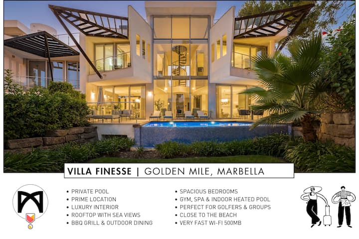 Vacation Marbella Villa I Golden Mile, Pool, Gym - Marbella