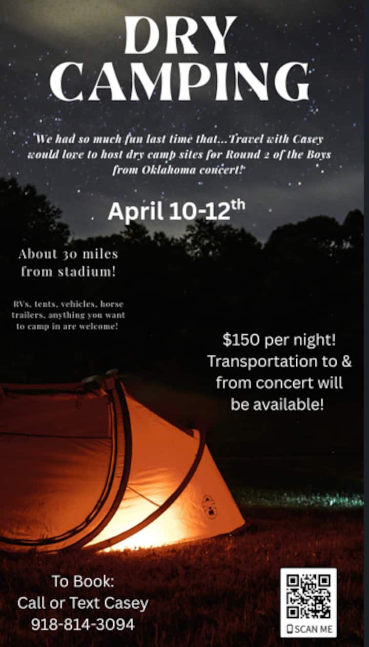 Campsites For The Boys From Oklahoma Concert! - Stillwater, OK