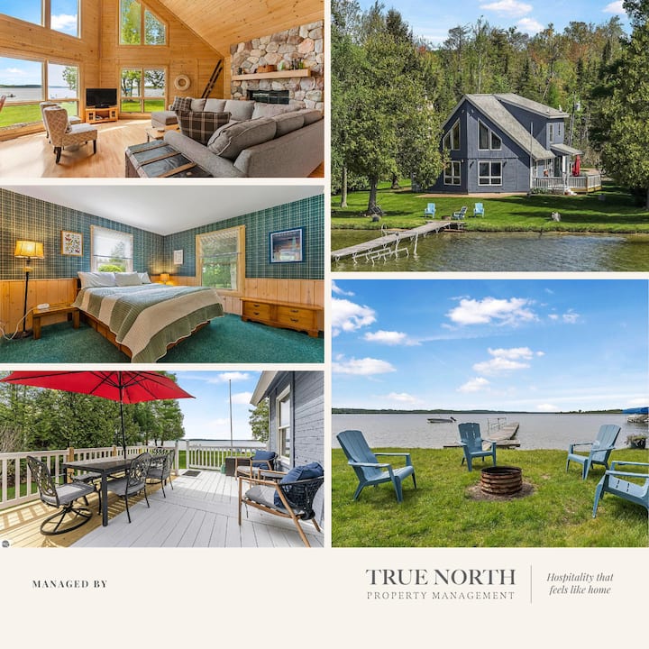 Cozy A-frame Waterfront Chalet | Dock • Fireplace - Suttons Bay, MI