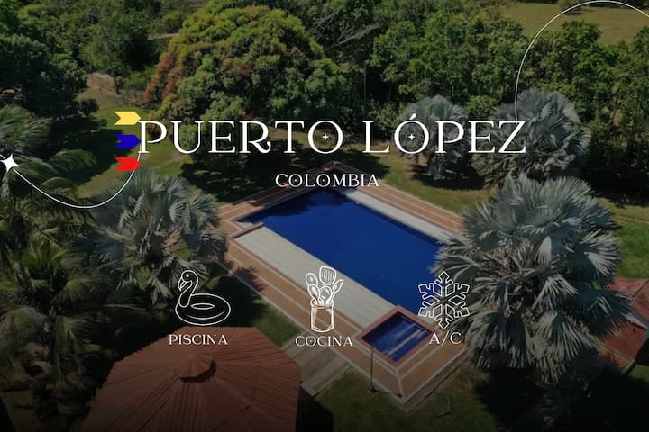 Country House+ac+laundry+pool+jacuzzi@puertolopez - Puerto López