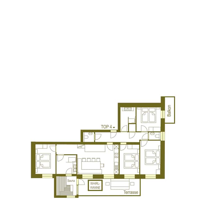 Ski-in/ski-out Apartment Mit Wellness & Badehaus - Saalbach-Hinterglemm