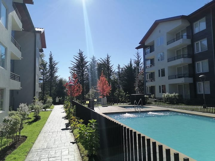 Moderno Depto En Condominio, Robles Del Volcan. - Pucon