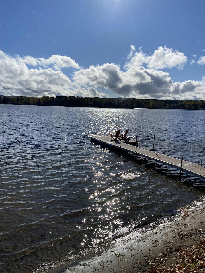 Le Pinot Vert Chalet En Bois Rond Familial Au Lac - Mont-Laurier