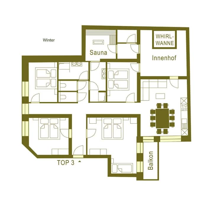 Ski-in/ski-out Apartment Mit Wellness & Badehaus - Fieberbrunn