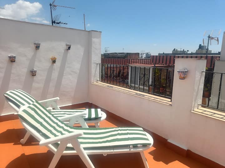 Terraza Privada, Cerca Del Centro, Aire - Jerez de la Frontera