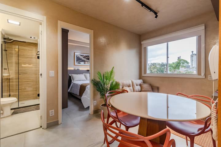 Apto 2q Em Sto Amaro | Petfriendly Cinema 100” +Ar - Santo Amaro