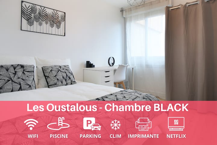Expat Renting - Les Oustalous - Chambre Black - Toulouse