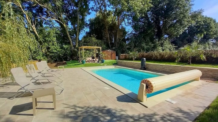 La Maison Du Bonheur, Piscine, 10p, Familles - Basse-Normandie