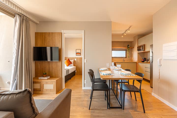 Belo Apto Com 2 Quartos Próximo Ao Aero. Cgh - Brésil