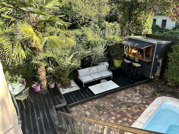 La Guinguette : Maison 3 Chambres Avec Piscine - Neuville-sur-Saône