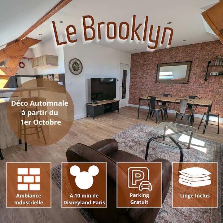 Le Brooklyn | 6 Pers, 10 Min Disneyland, Parking - Bailly-Romainvilliers