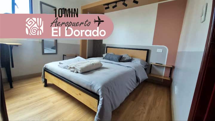 Apartamento 10 Min Aeropuerto R - 보고타