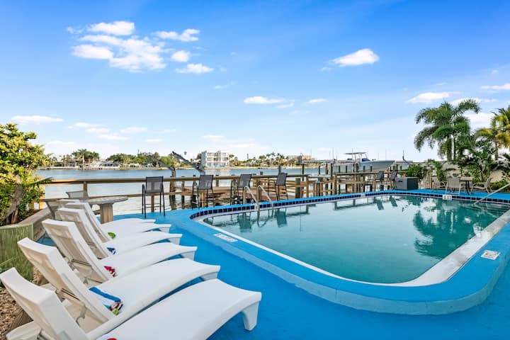 Waterfront Bliss | Heated Salt Pool, Dock & Patio - Treasure Island, FL