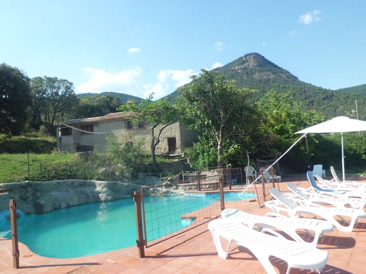 Masia Independiente Con Piscina Y Finca Privada - Berga