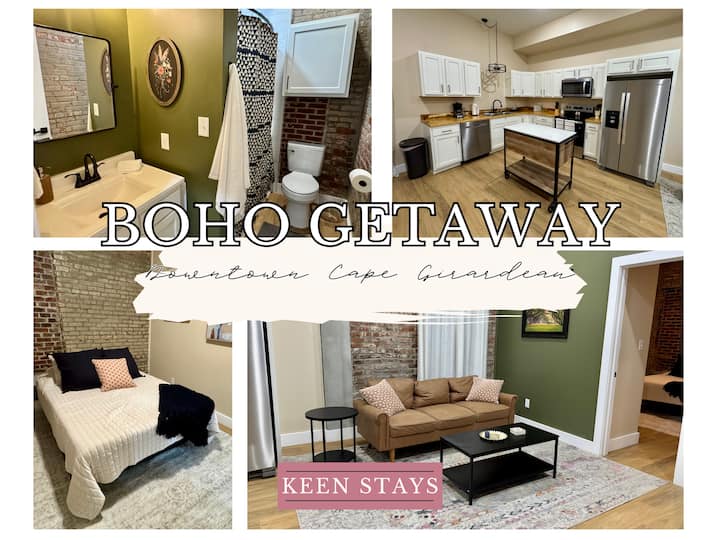 Modern Boho Getaway · 1br Apartment · By Keenstays - Cape Girardeau, MO