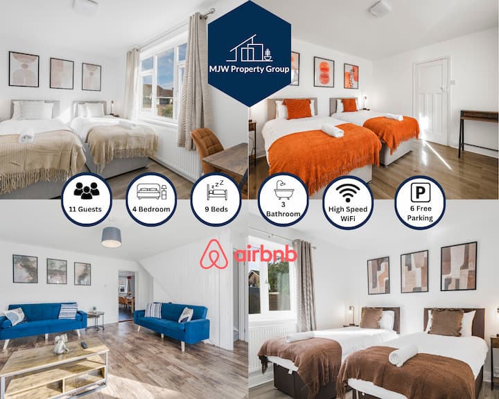 Modern Comfort |4br House For 11| Central & Quite - Colchester