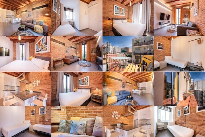 Nice 4br Groupflat For 8 Ppl In Vibrant Poble-sec - Barcelona