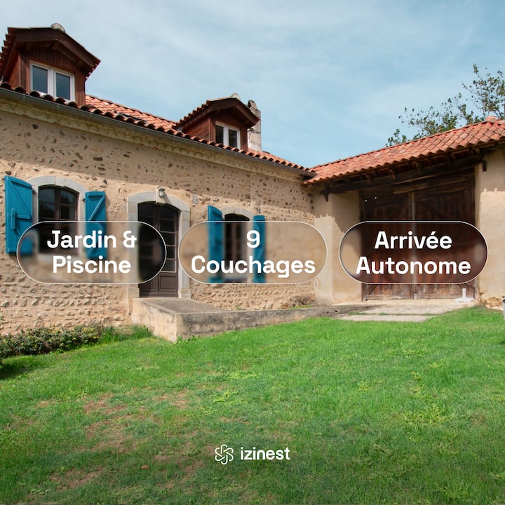 Charmante Maison De Campagne Avec Piscine - Capvern