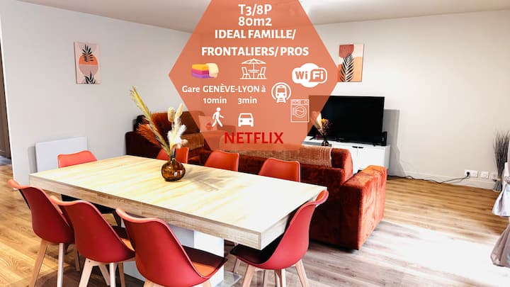 *Le Terracotta* Cocon Moderne à 2 Pas De La Gare - Bellegarde-sur-Valserine