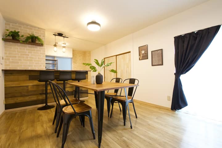 最大9名宿泊可|無料wifi|1日1組限定の宿|2ベッドルーム Za298 - Fukuoka