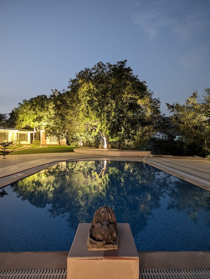 Baagh-jagatpura, 6 Bhk Farmhouse With Pool, Jaipur - Jaipur