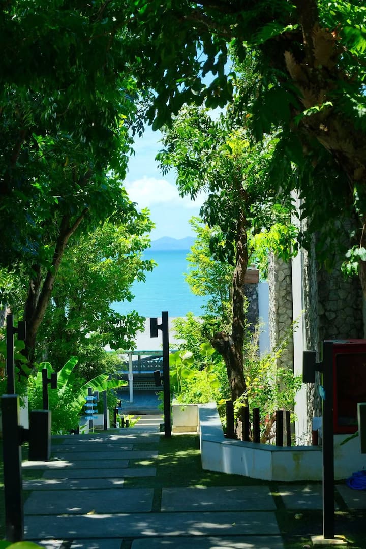 观海独栋带私人泳池/近普吉岛/超大阳台/可做饭/管家服务/私人海滩/带餐厅/公共无边泳池/公共健身房 - Ko Yao Noi